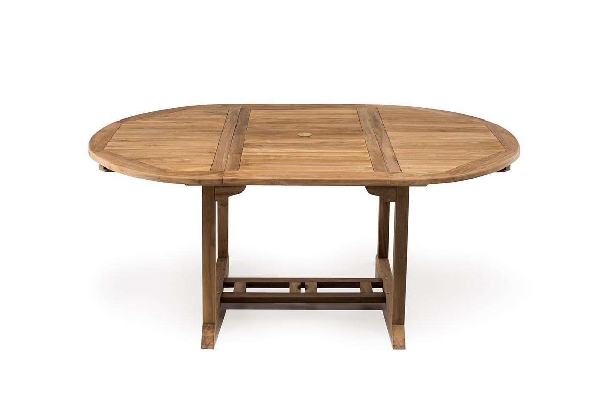 Tavolo in teak rotondo con prolunga - Paolini Legnami